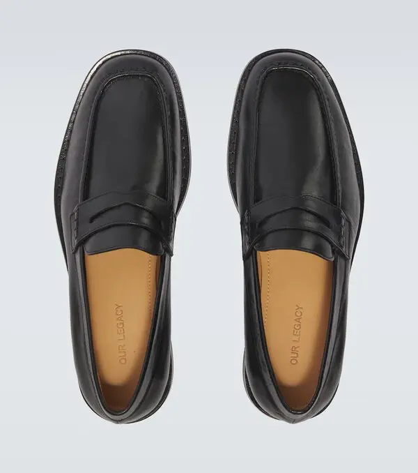 Our Legacy Light Leather Penny Loafers