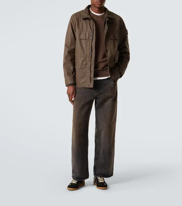 Stone Island Hooded Canvas Field Jacket