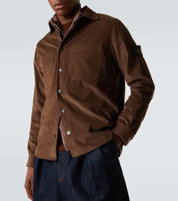 Stone Island Compass Cotton Corduroy Overshirt