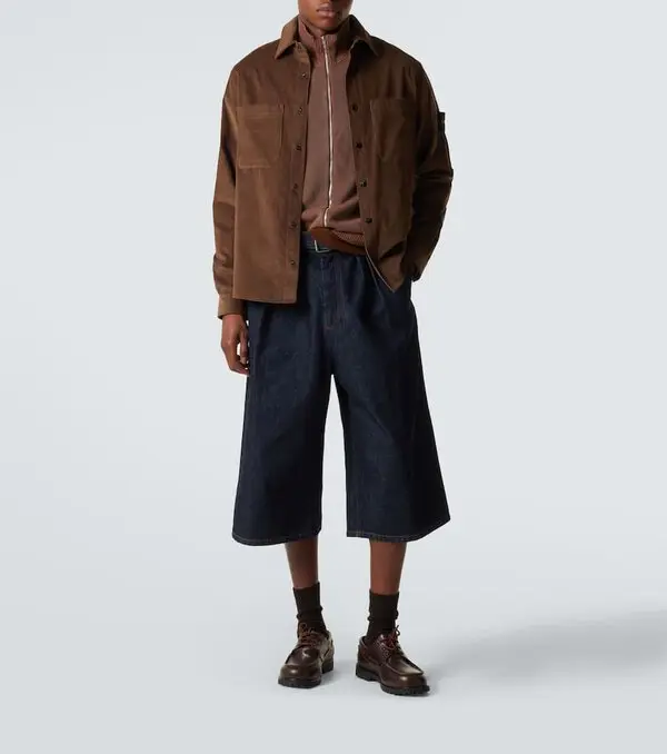 Stone Island Compass Cotton Corduroy Overshirt