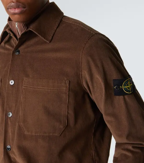 Stone Island Compass Cotton Corduroy Overshirt