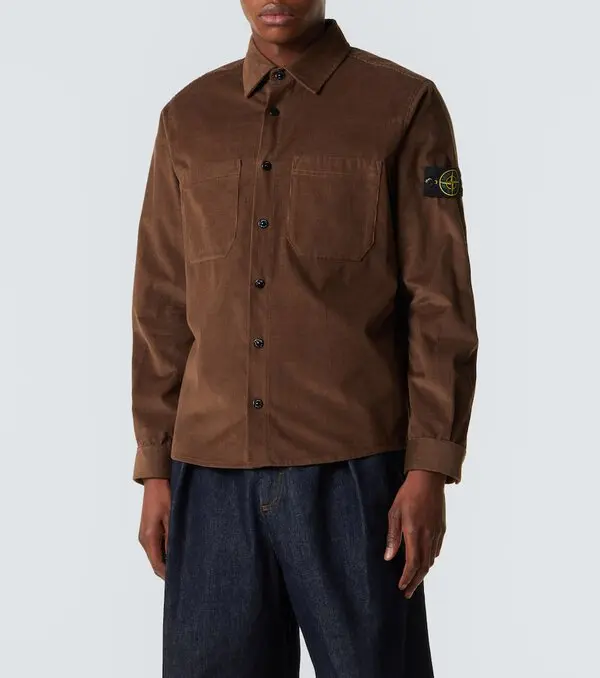 Stone Island Compass Cotton Corduroy Overshirt