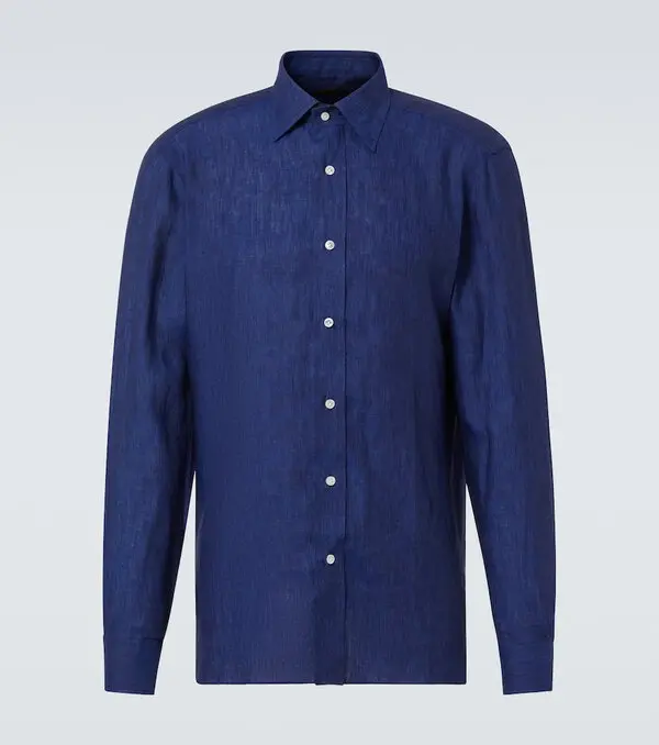 Rubinacci Linen Shirt - Blue