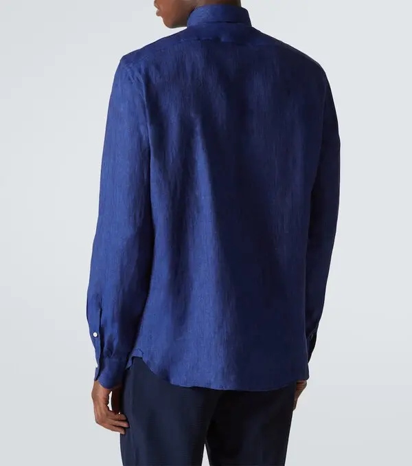 Rubinacci Linen Shirt - Blue