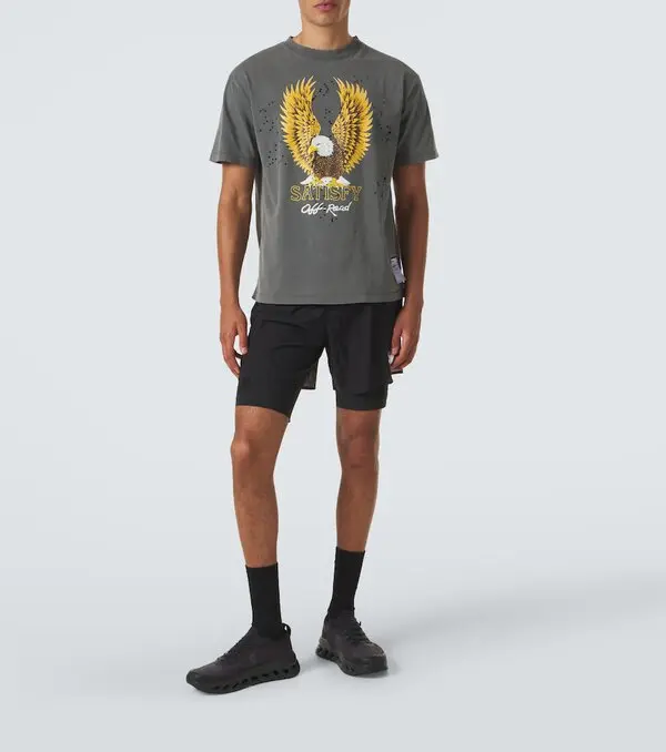 Satisfy Mothtech Printed Cotton Jersey T-shirt - Grey