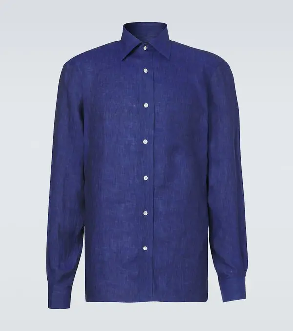 Rubinacci Linen Shirt - Blue