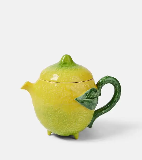 BORDALLO PINHEIRO Lemon Ceramic Teapot - Yellow