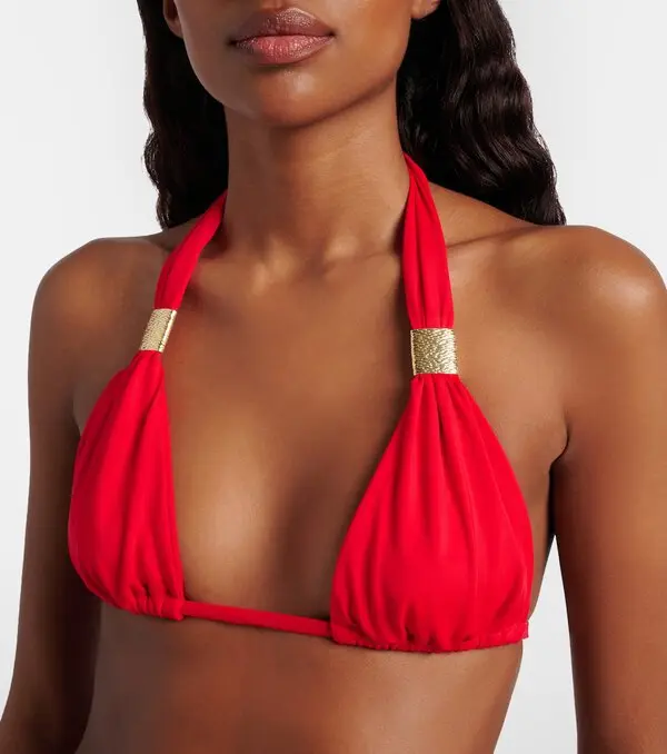 Heidi Klein Petalia Bikini Top - Red