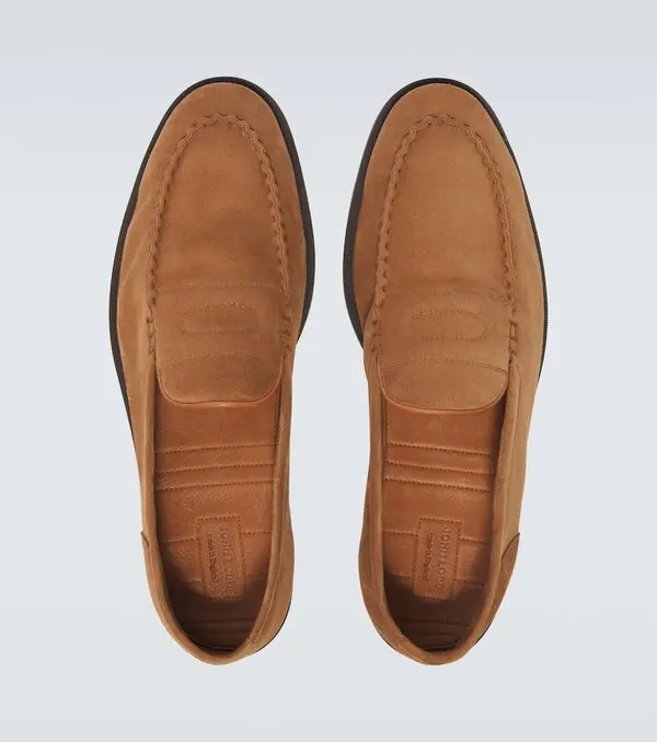 John Lobb Pace Suede Loafers - Brown