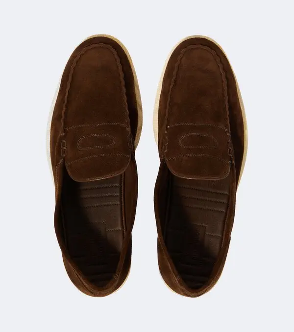 John Lobb Pace Suede Loafers - Brown