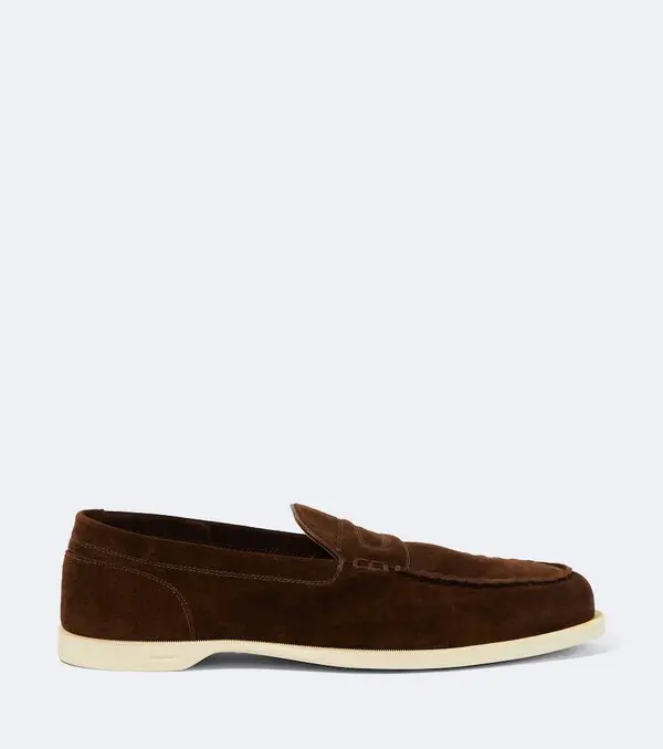 John Lobb Pace Suede Loafers - Brown