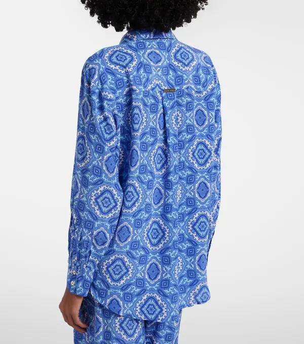 Heidi Klein Mykonos Printed Silk Shirt