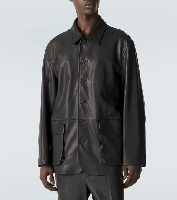 Auralee Leather Blouson Jacket