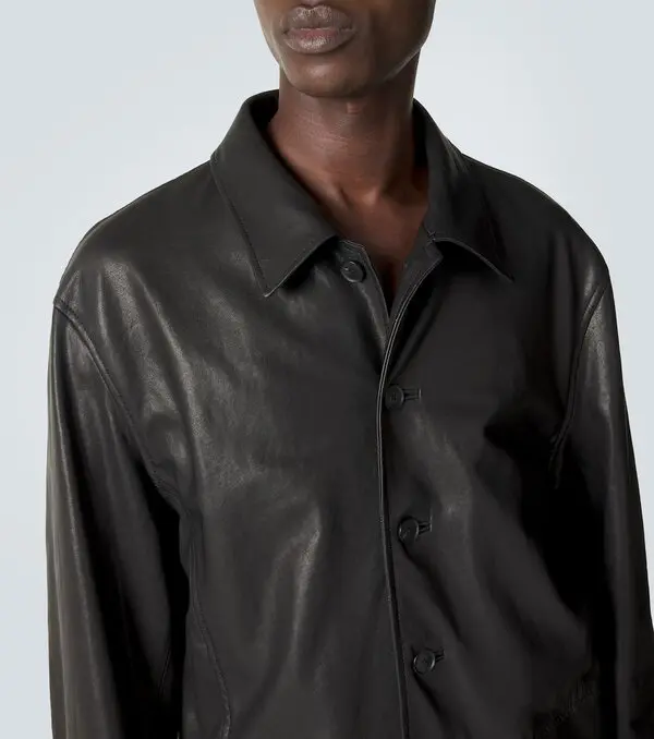 Auralee Leather Blouson Jacket