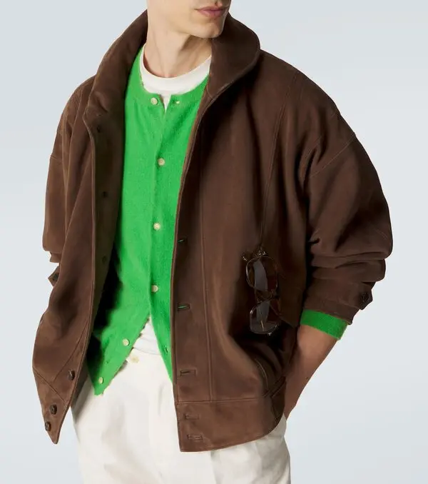 Auralee Cashmere And Cotton Cardigan - Green