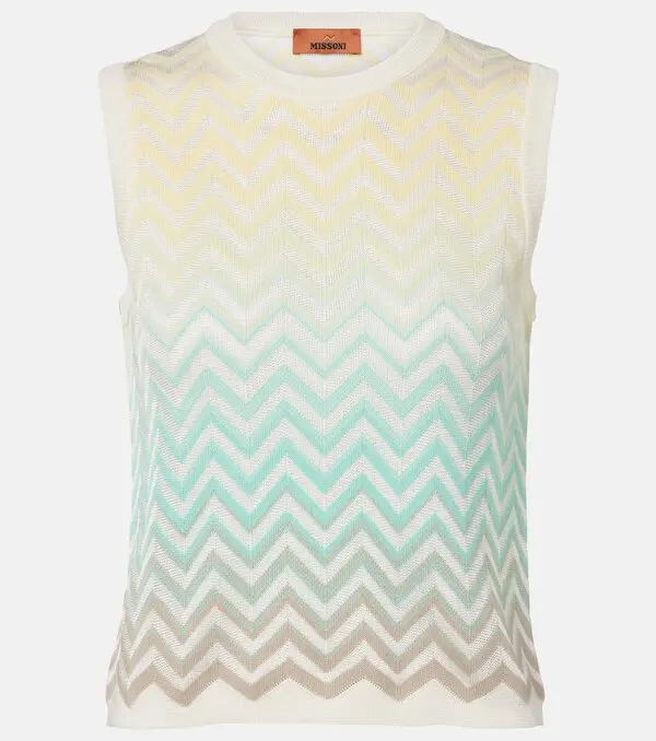 Missoni Zigzag Cotton-blend Top - White