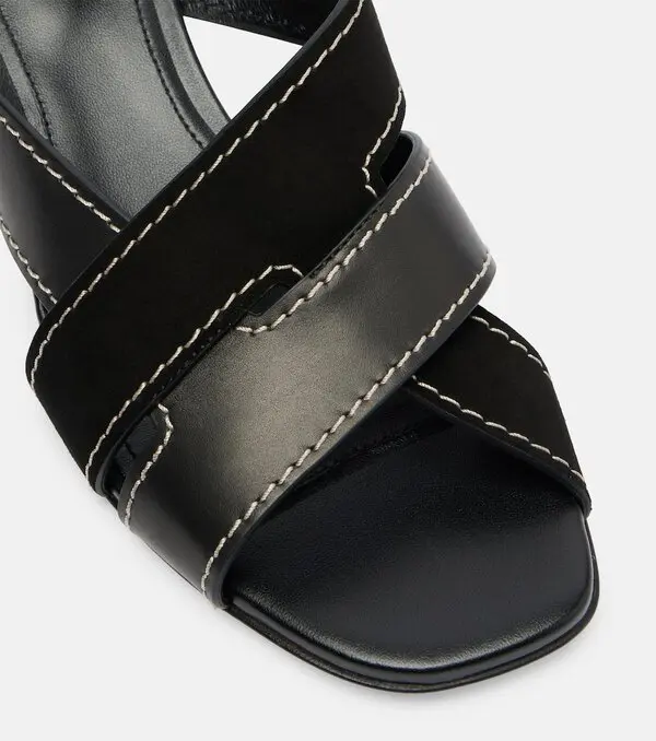 TOD'S Leather Mules - Black