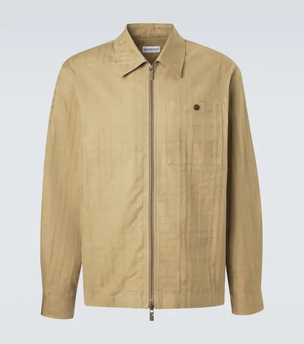 Burberry Check Cotton Jacket - Beige
