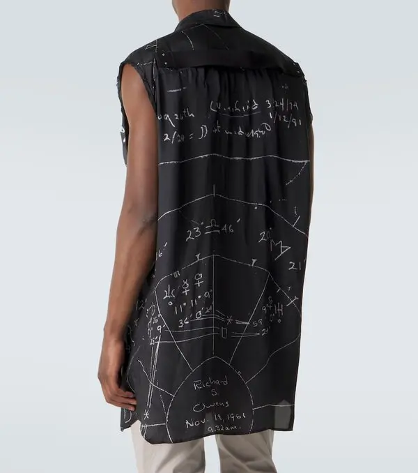 Rick Owens Jumbo Printed Sleeveless Shirt