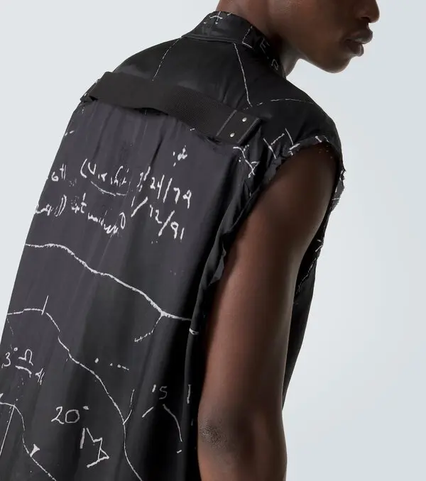 Rick Owens Jumbo Printed Sleeveless Shirt