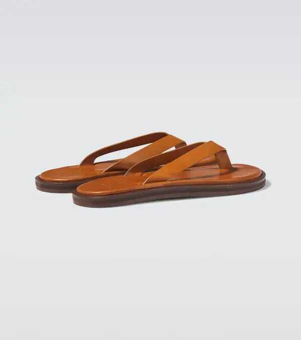 Studio Nicholson Curren Leather Thong Sandals - Brown