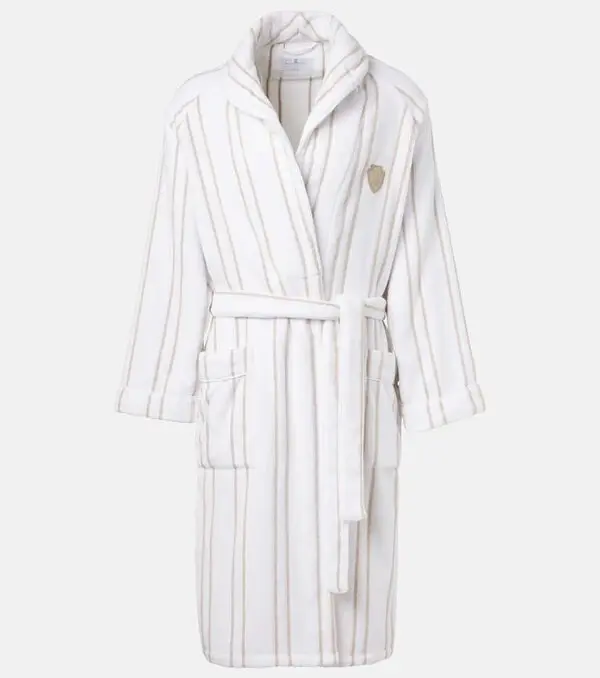 Brunello Cucinelli Striped Cotton Terry Bathrobe