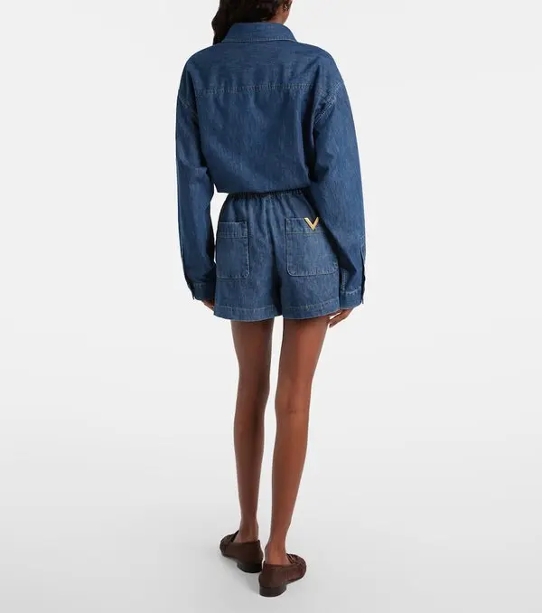 Valentino Garavani Denim Shorts - Blue