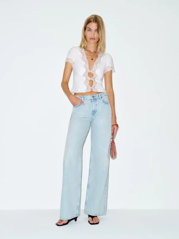 REFORMATION Brynn Linen Top - Ivory