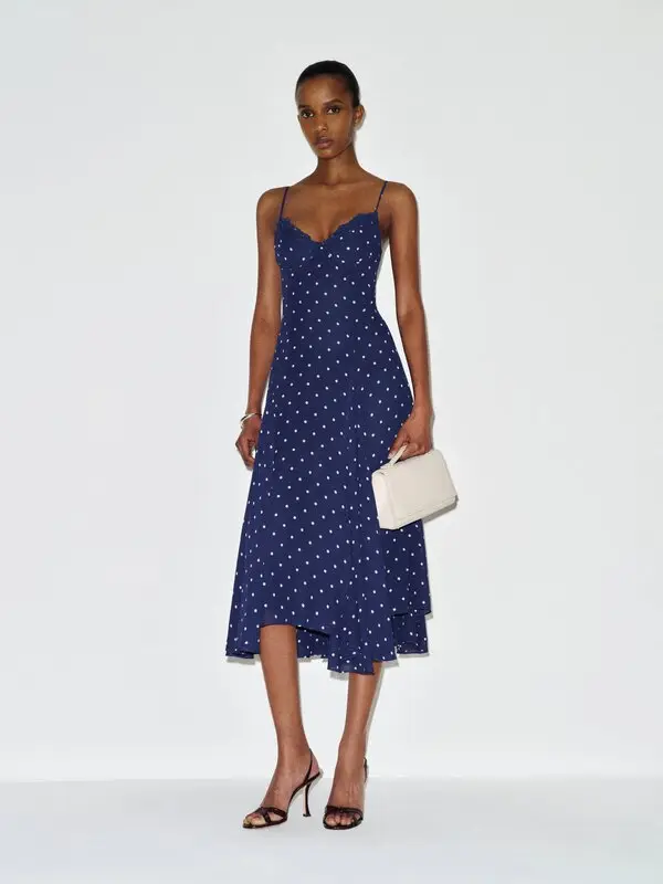 REFORMATION Laia Lace Dress - Blue