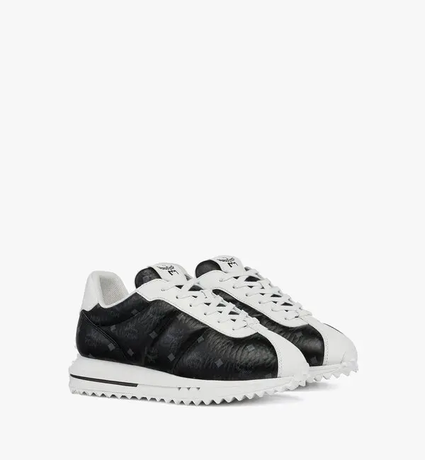 Mcm Diamante Leather Sneakers - Black
