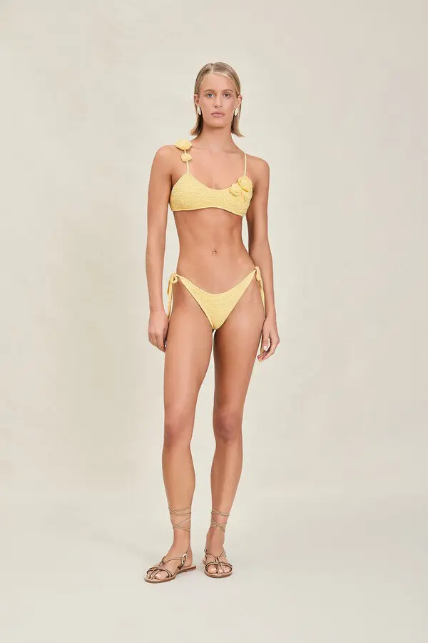 Devon Windsor Ammie Crochet Bikini Bottom - Floral