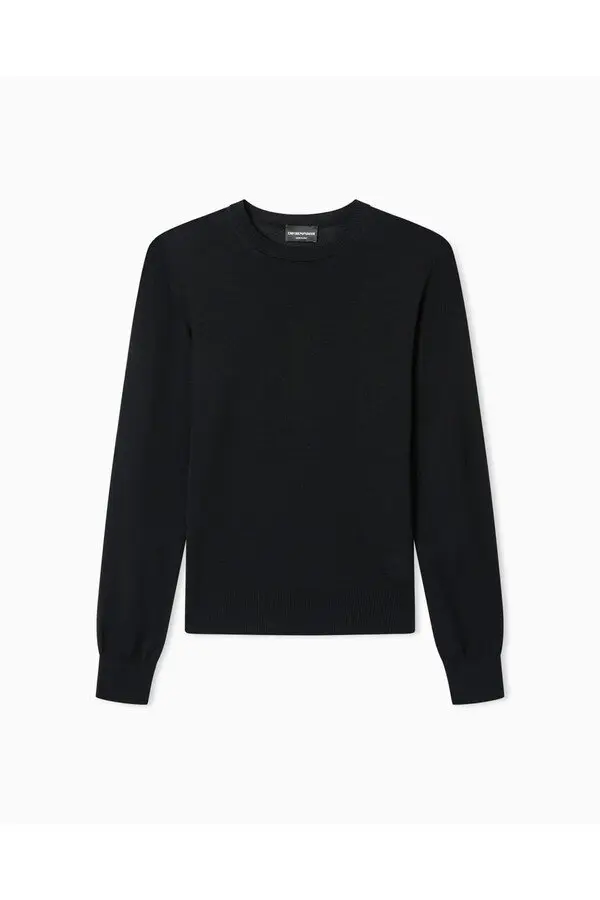 Emporio Armani Pure Virgin Wool Jumper - Black