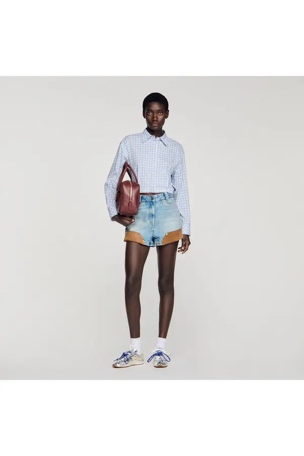 Sandro Faded Barrel Cotton Jeans - Blue