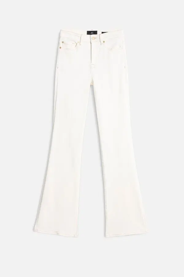 7 For All Mankind Leggy Bootcut In Luxe Vintage Sugar - White