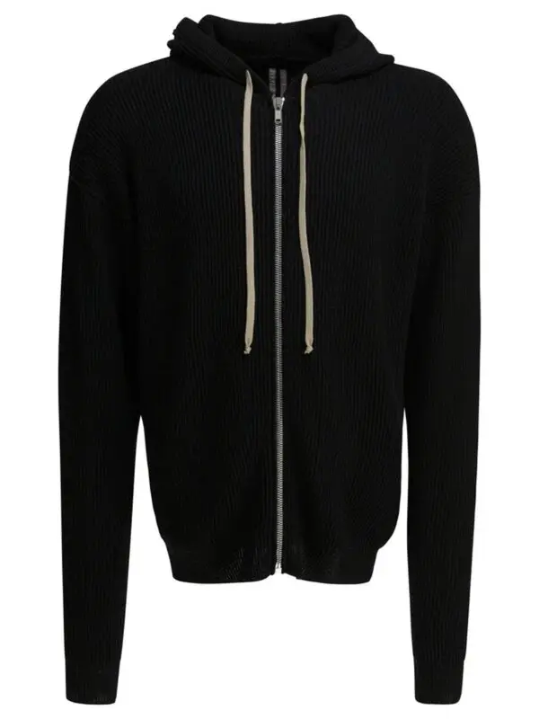 Rick Owens Wool Hoodie - Black
