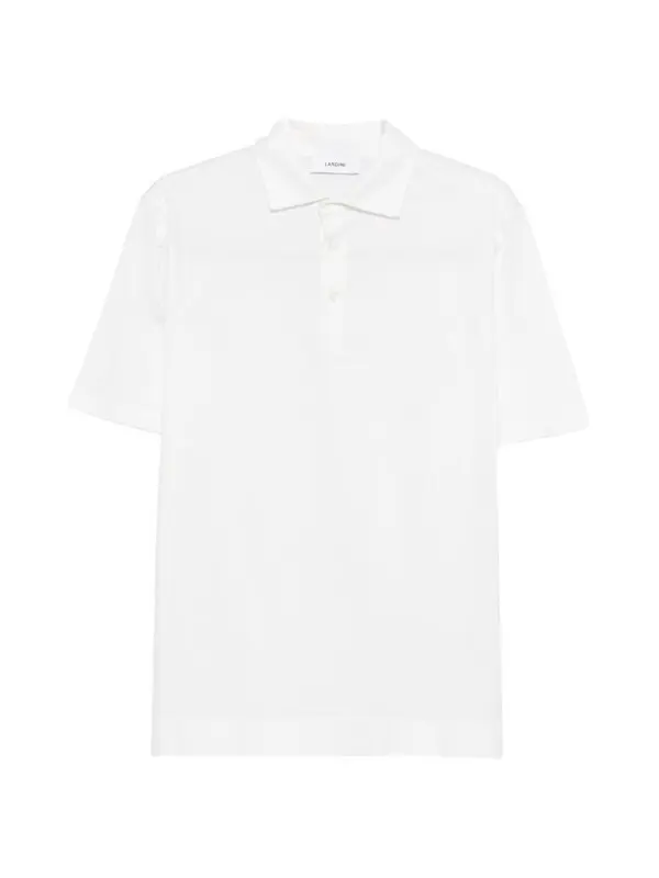 LARDINI Cotton And Silk Polo Shirt - White