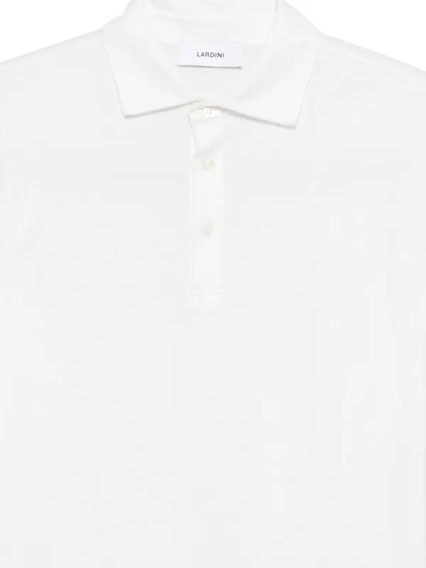 LARDINI Cotton And Silk Polo Shirt - White