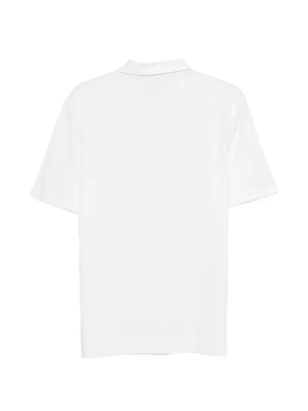 LARDINI Cotton And Silk Polo Shirt - White