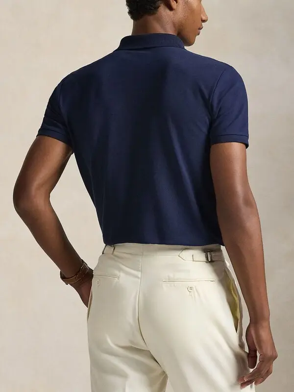 Polo Ralph Lauren Slim Fit Stretch Mesh Polo - Blue