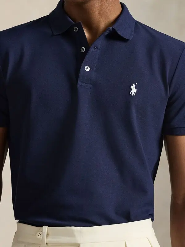 Polo Ralph Lauren Slim Fit Stretch Mesh Polo - Blue