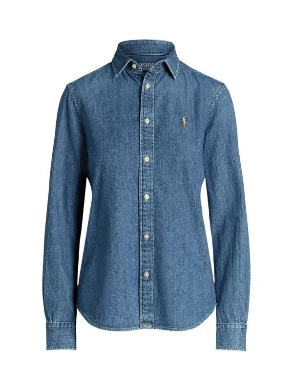Polo Ralph Lauren Denim Shirt With Logo - Blue