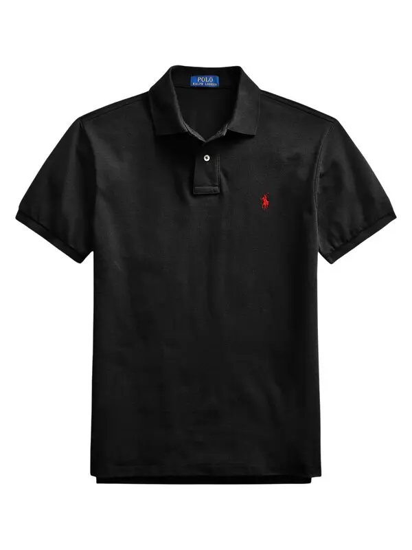 Polo Ralph Lauren Slim Fit Mesh Polo - Black