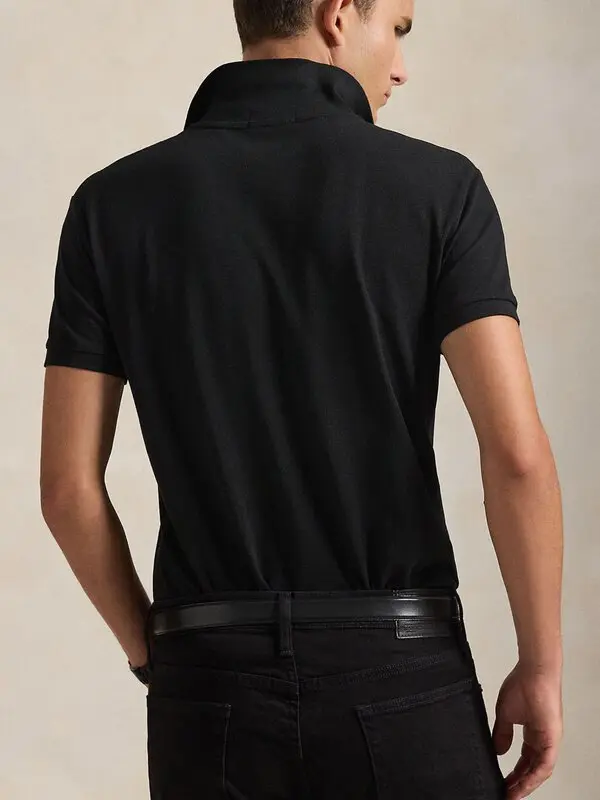 Polo Ralph Lauren Slim Fit Mesh Polo - Black