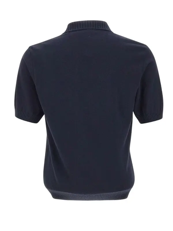 Paul & Shark Open-neck Cotton Polo Shirt - Blue