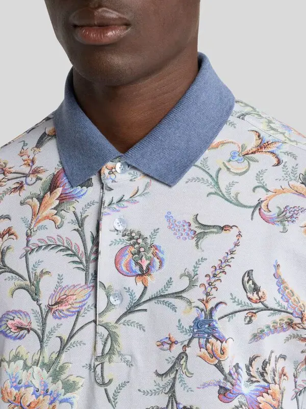 Etro Polo Shirt With Floral Motif