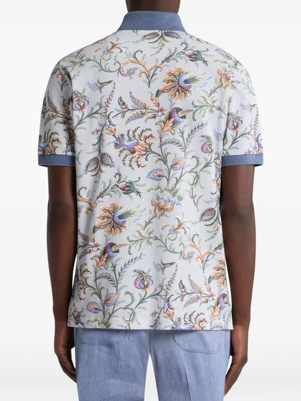Etro Polo Shirt With Floral Motif