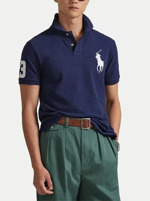Polo Ralph Lauren Big Pony Mesh Polo - Blue
