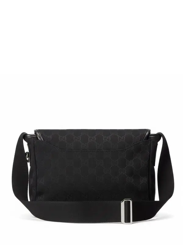 Gucci Small Gg Canvas Shoulder Bag - Black