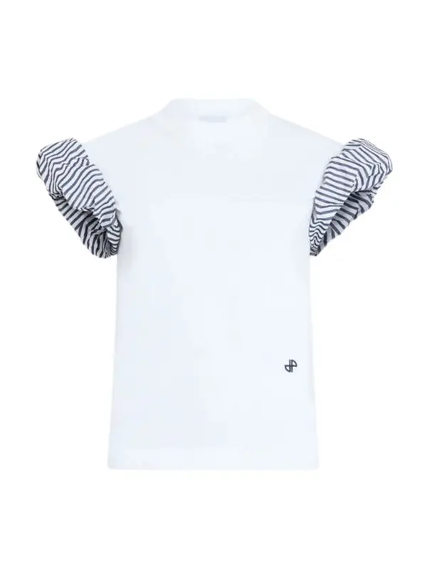 Patou T-shirt With Faille Details - White