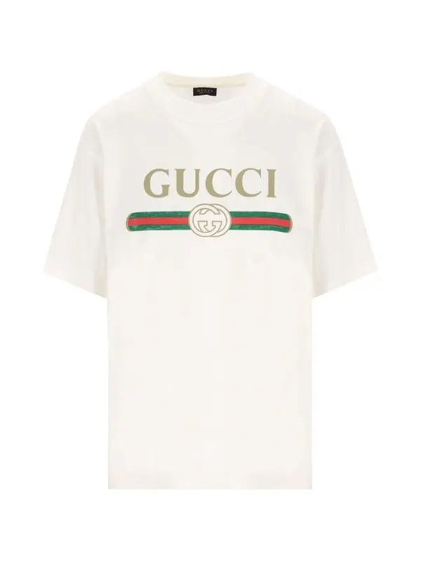 Gucci Logo Cotton T-shirt - White